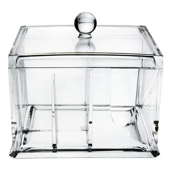 Organizador Acrilico 4 Divisores C/tapa Porta Wipes Multiuso