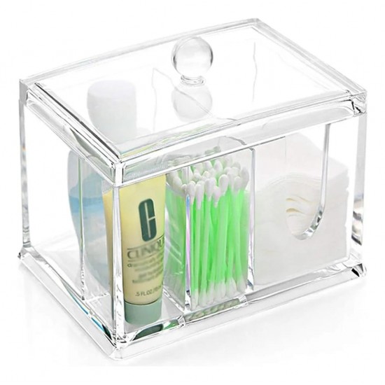 Organizador Acrilico 4 Divisores C/tapa Porta Wipes Multiuso
