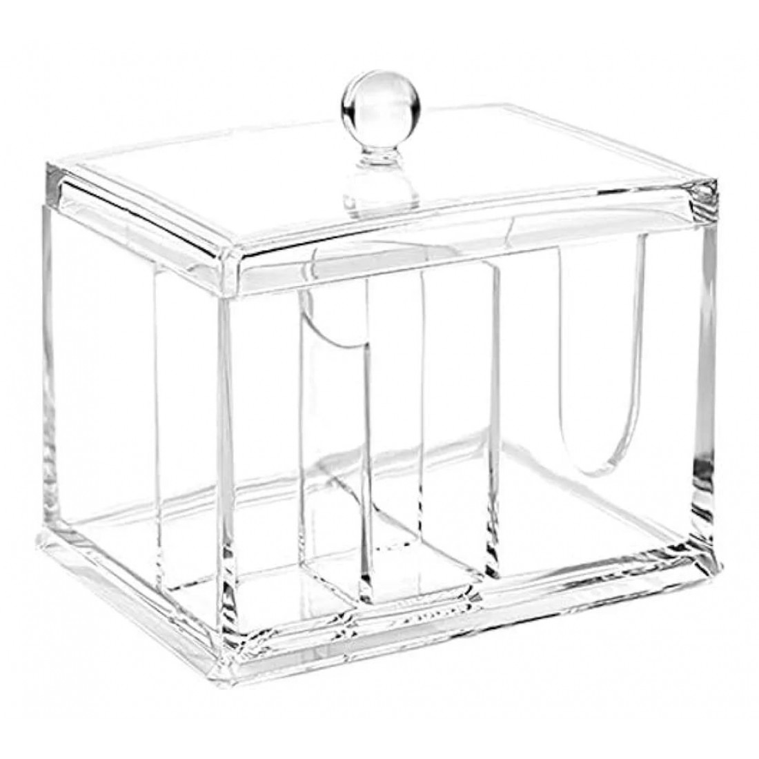 Organizador Acrilico 4 Divisores C/tapa Porta Wipes Multiuso